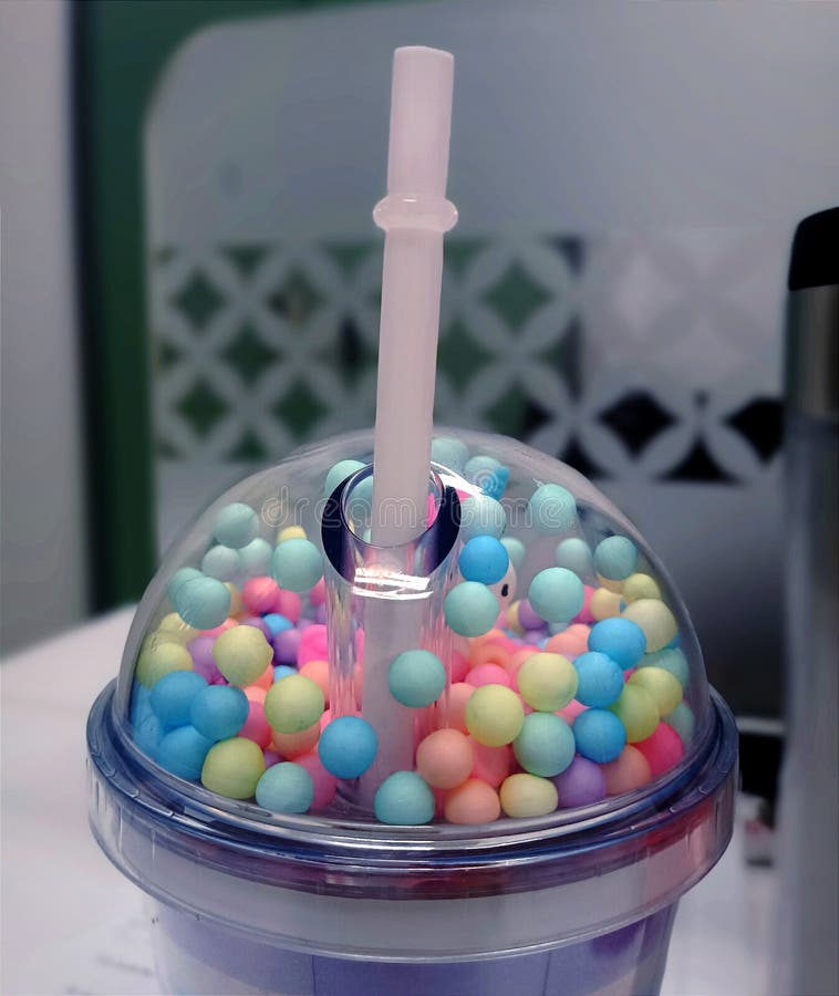Bubble Color in a Cup. with the Sweet Flavour Stock Photo - Image of ...