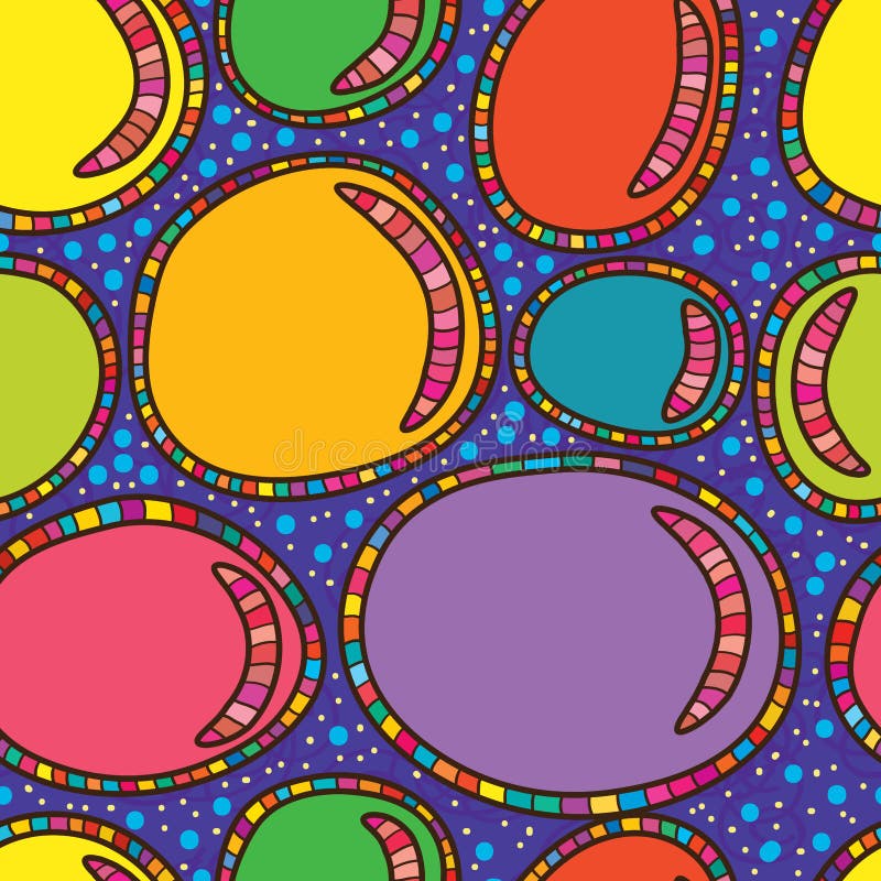 Bubble Colorful Abstract Seamless Pattern Stock Vector - Illustration ...