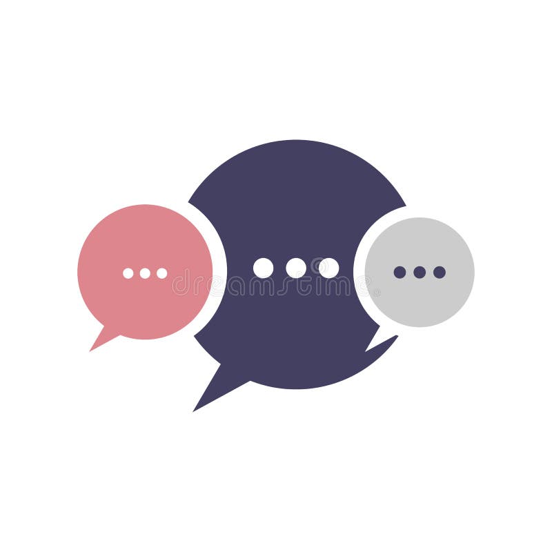 Bubble Comment Logo, Message Icon Stock Vector - Illustration of ...