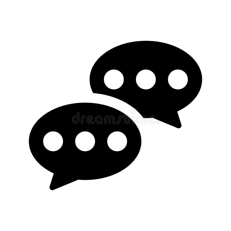 Bubble, Commenter, Feedback Icon. Black Vector Graphics Stock ...