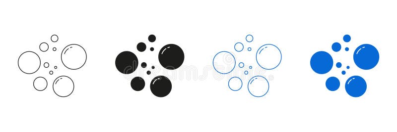 Bubble Concept Line and Solid Icon Set. Bubble Shapes and Designs ...