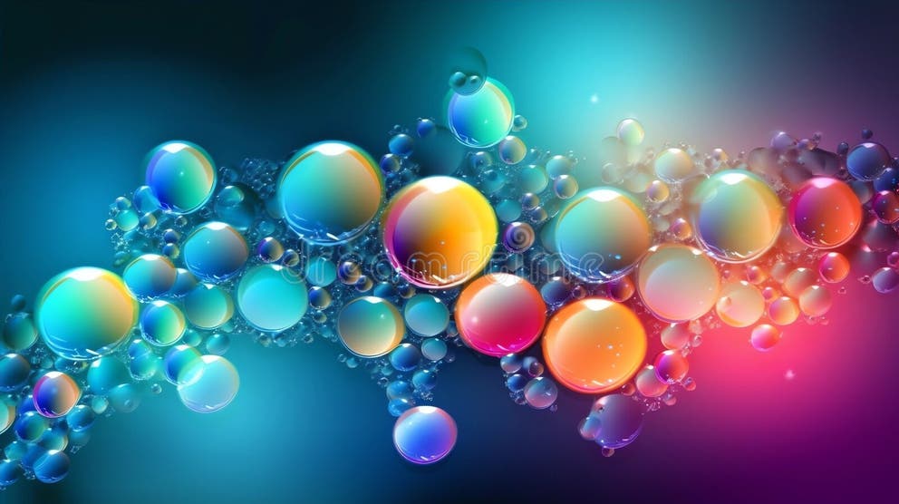 Bubble Corner Design, Made with Generative AI Stock Illustration ...