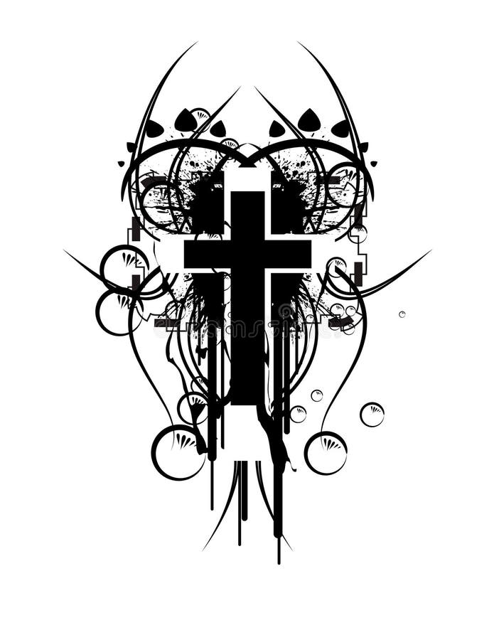 Bubble Cross stock vector. Illustration of faith, religion - 4805764