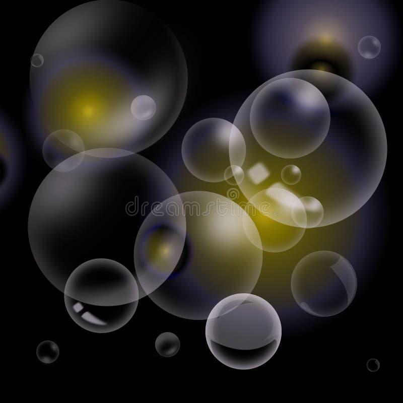Bubble in Dark stock illustration. Illustration of background - 181719823