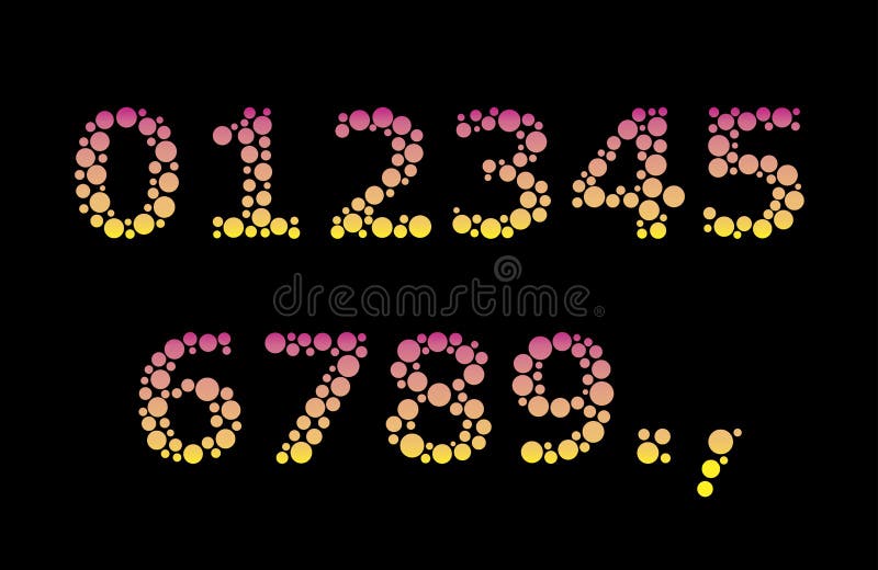 Bubble digits stock vector. Illustration of brightly - 63003668