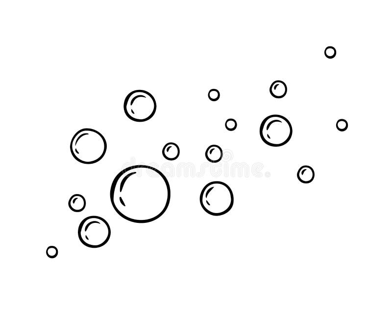 Bubble Doodle Water Vector Illustration Design Template. Outline Simple ...