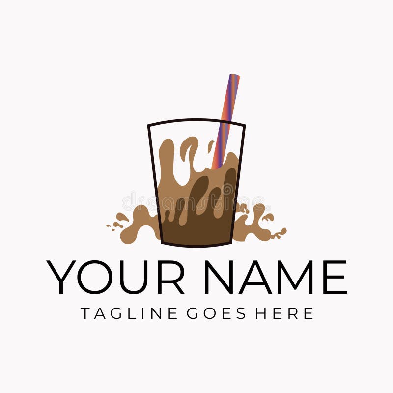 Bubble drink tea logo icon stock vector. Illustration of icon - 361121863