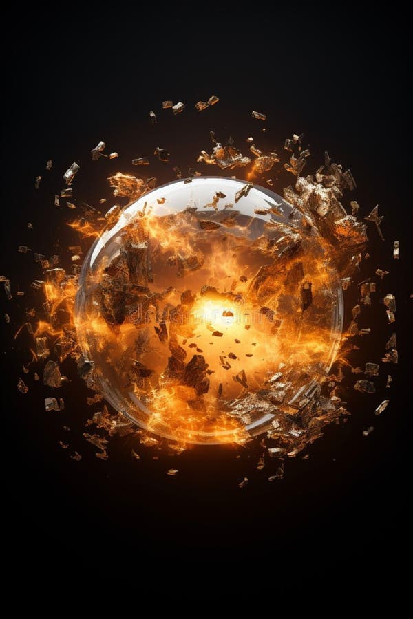 Bubble Explosion on Black Background Stock Illustration - Illustration ...