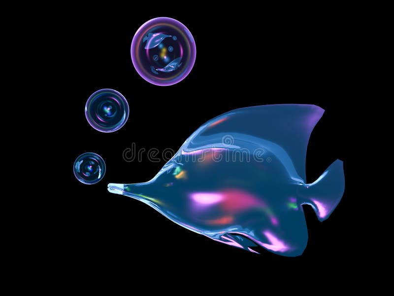 Bubble Fish stock illustration. Illustration of blue - 10518444