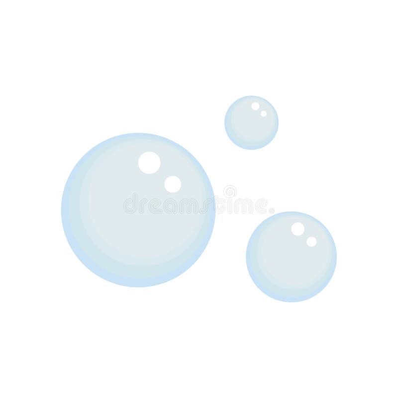 Bubble Flat Blue Icon Vector Isolated on White Background Stock Vector ...