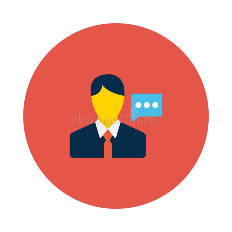 Bubble flat vector icon stock illustration. Illustration of person ...