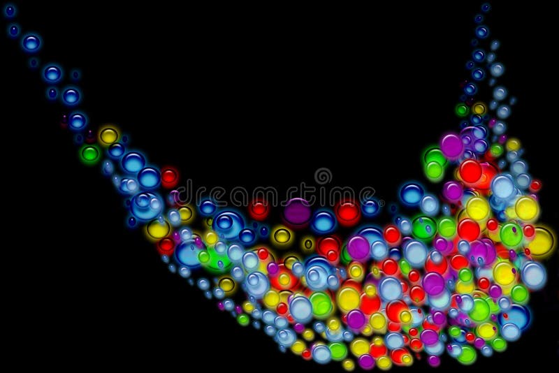 Bubble flow on Black stock illustration. Illustration of abstract - 7334967
