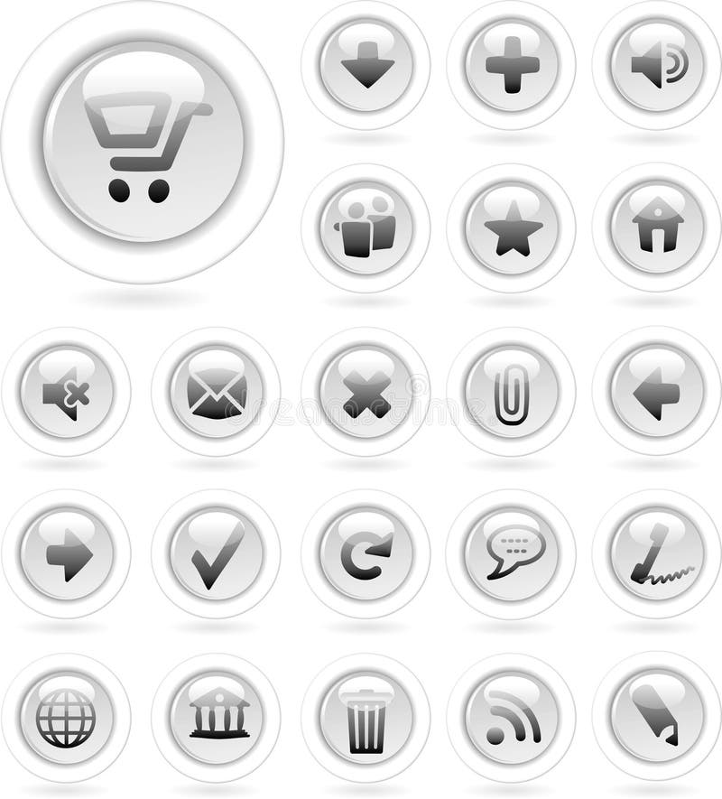 Gray web buttons long stock vector. Illustration of glossy - 9792497