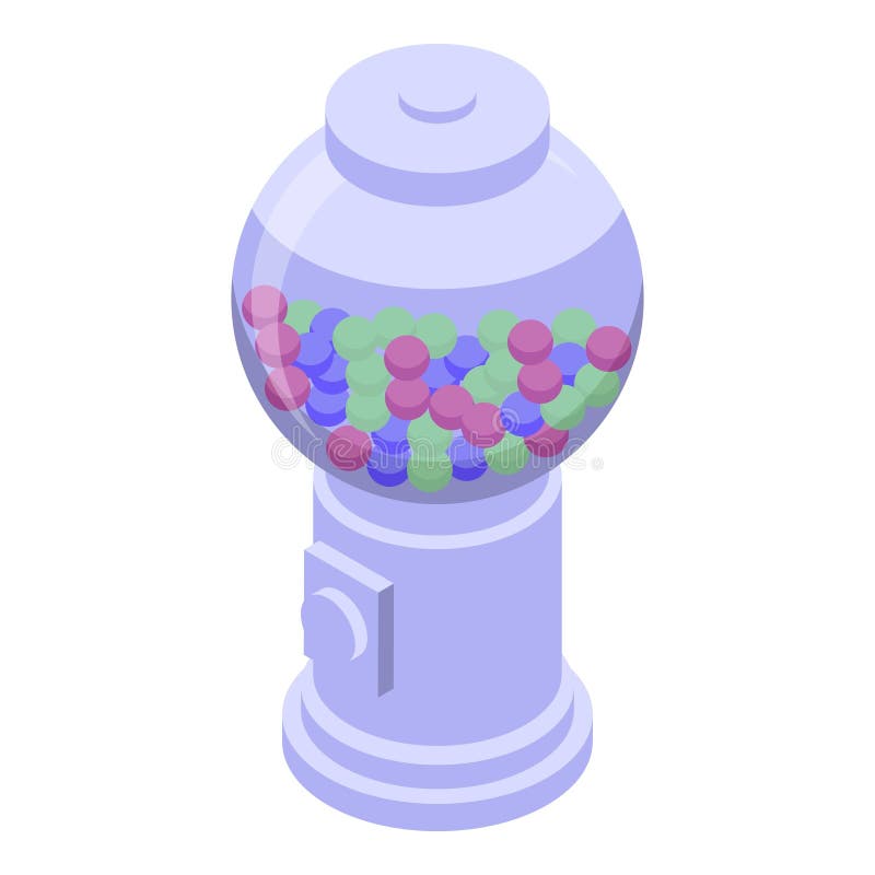 Bubble Gum Machine Icon Isometric Vector. Cute Sugar Food Stock ...