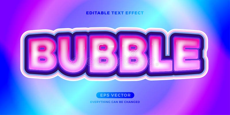 Bubble Gum text effect stock vector. Illustration of modern - 216006267