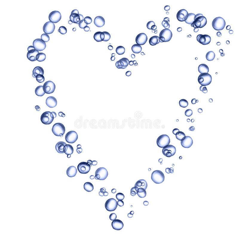 Air Bubbles in the Shape of a Heart Stock Illustration - Illustration ...