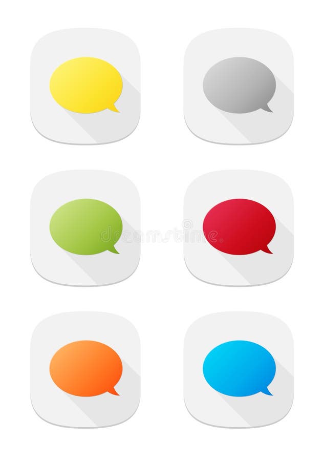 The bubble icon set stock vector. Illustration of dialog - 35306662