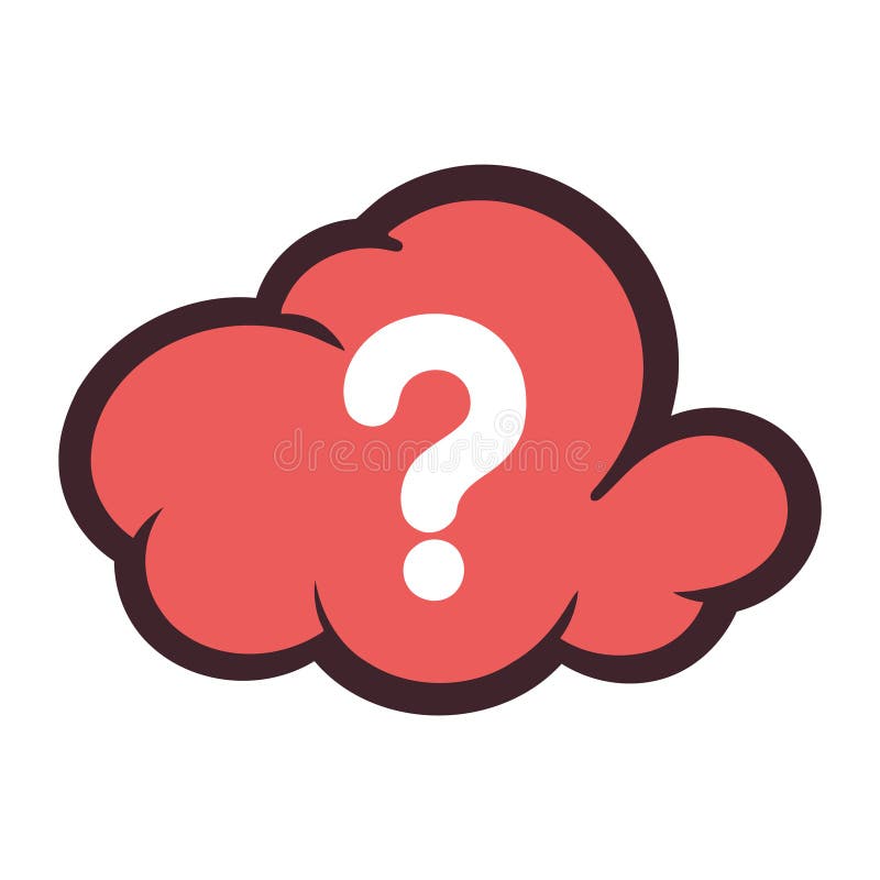 Bubble with Interrogation Mark Cloud Stock Vector - Illustration of ...