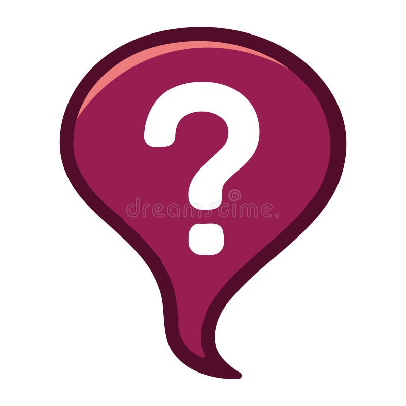 Bubble with Interrogation Sign Isolated Stock Vector - Illustration of ...