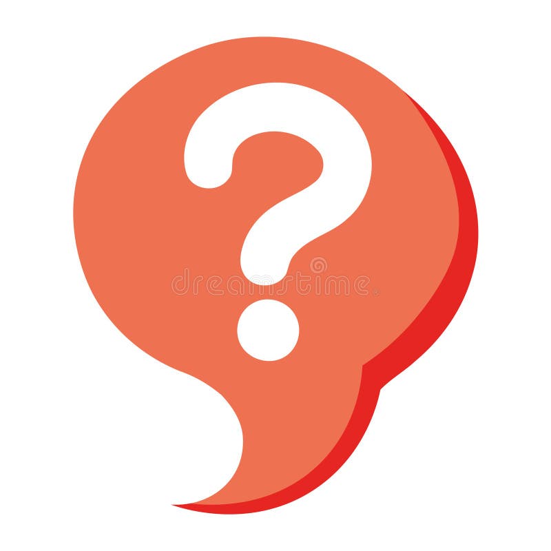Bubble with Interrogation Sign Template Stock Vector - Illustration of ...