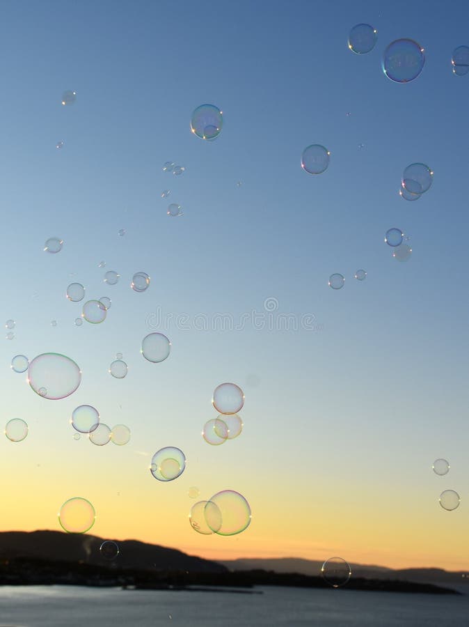 Bubble landscape stock photo. Image of silhouette, bubbles - 102219278