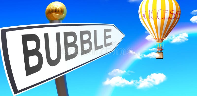 Bubble leads to success stock illustration. Illustration of resolution ...