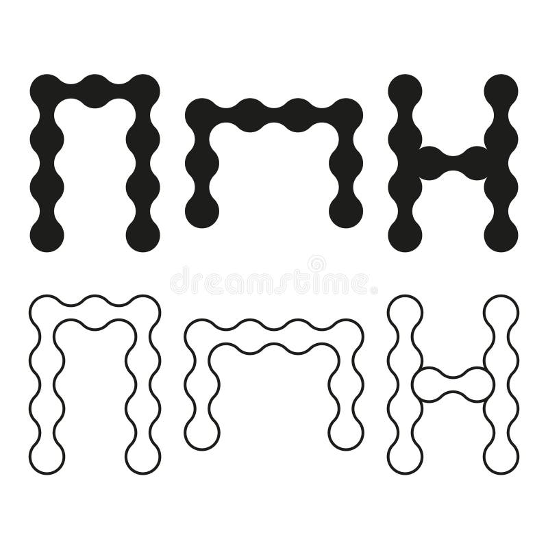 Bubble Letter Icon. Rounded Drop Shape. Abstract Text Figure. Vector ...