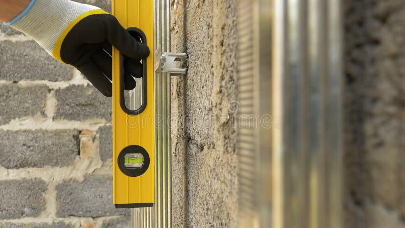 Bubble Level Ruler. Measuring and Levelling Concept Stock Footage ...