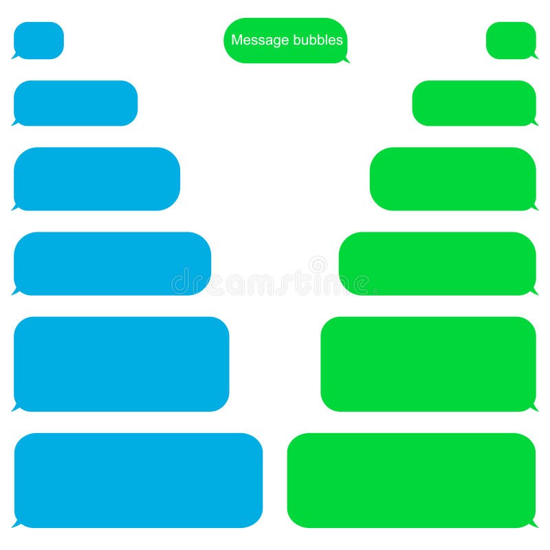 Bubble Message Design Template for Chat or Website. Chat Interface ...