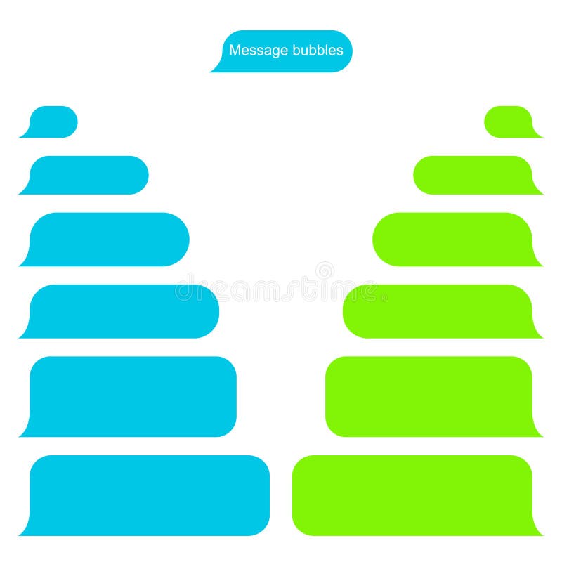 Bubble Message Design Template for Chat or Website. Chat Interface ...