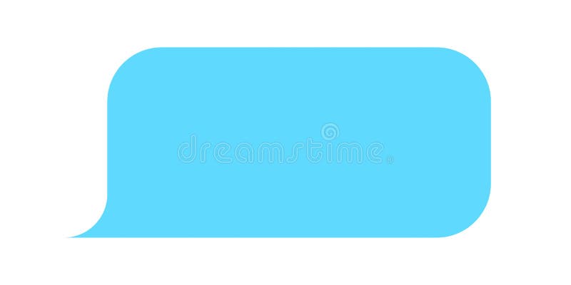 Bubble Message Template Blue Color Stock Vector - Illustration of ...