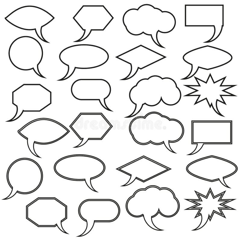 Bubble Messages Set. Chat Icon Set. Vector Illustration. Stock Image ...