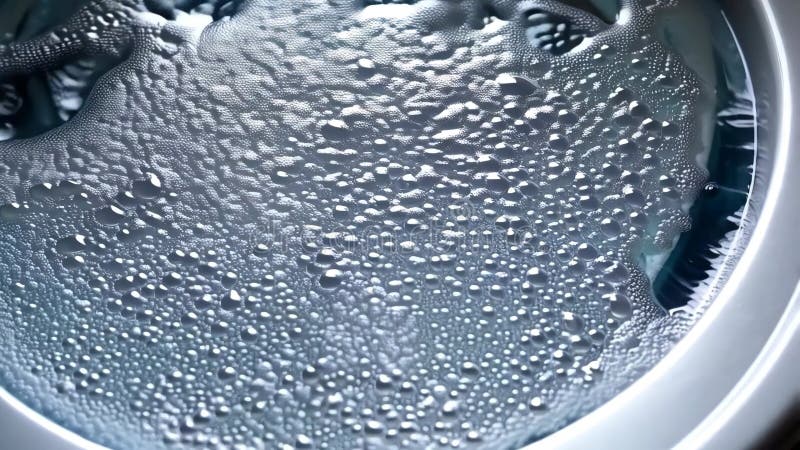 Bubble Movement Inside a Washing Machine during Spinning Cycle Stock ...