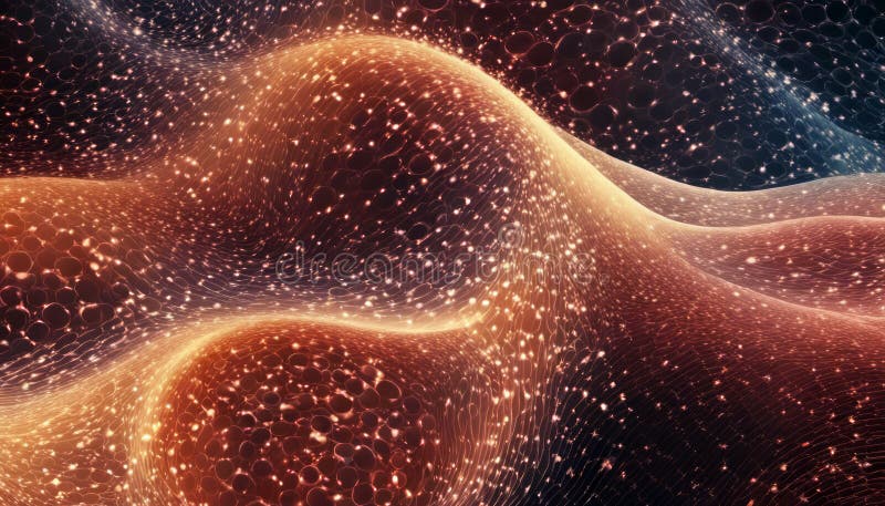 Bubble Network Abstract Backdrop Waving Particle Technology Stock ...