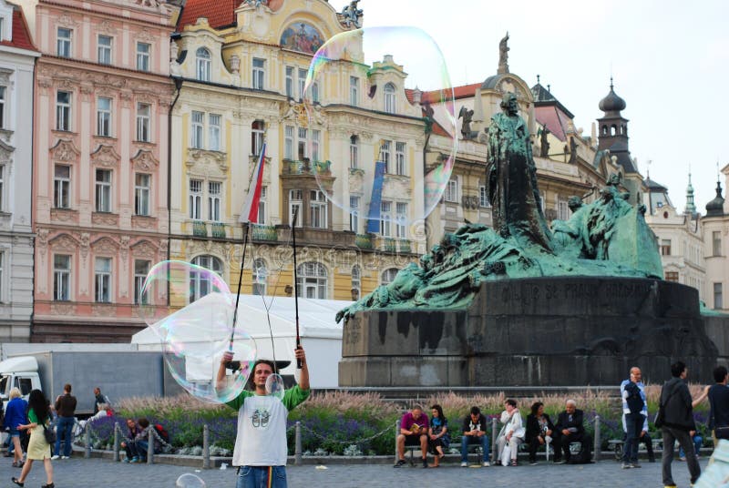 Bubble Performance in Prague Editorial Photo - Image of europe, event ...