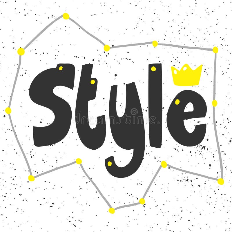 Style Sticker For Social Media Content Vector Hand Drawn Illustration