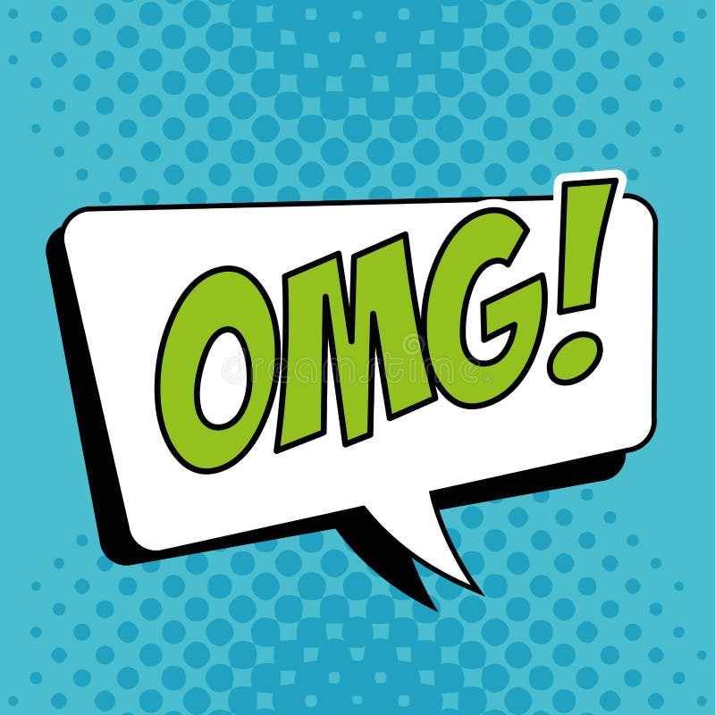 Bubble Pop Art of Omg Design Stock Vector - Illustration of drawing ...