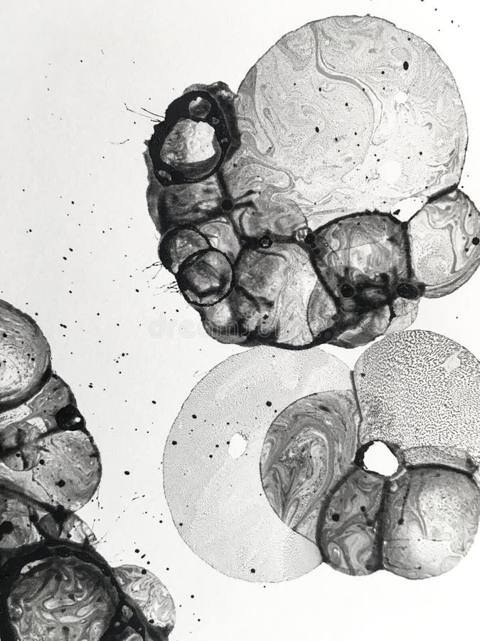 Bubble Print Ink Black and White Art Stock Image - Image of bubbles ...