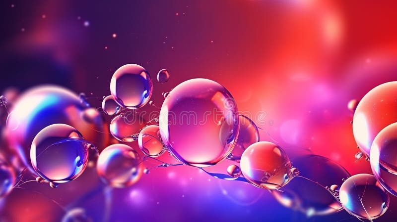 Bubble Psychedelic Background, Bubbles Splash on a Colorful Blurred ...