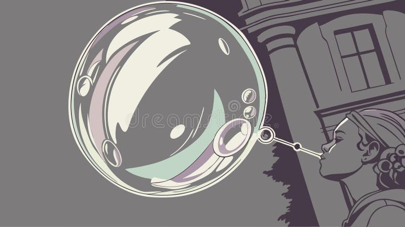 Bubble Reflecting City Skyline, Urban Reflection and Whimsical Scene ...