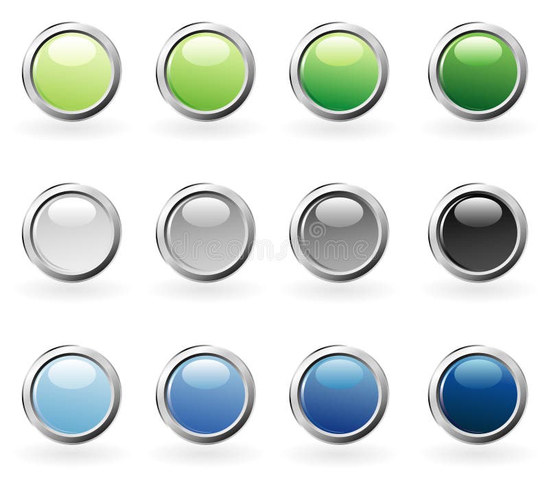 Gray web buttons long stock vector. Illustration of glossy - 9792497