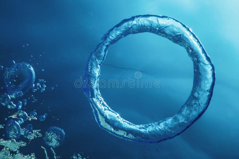 Bubble Ring Underwater, Ring Bubble Stock Image - Image of nature ...