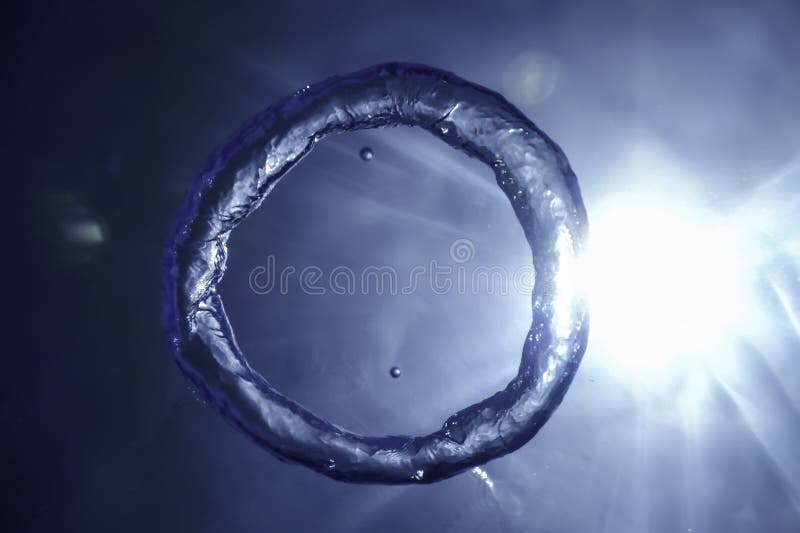 Bubble Ring Underwater Ascends Stock Image - Image of underwater ...