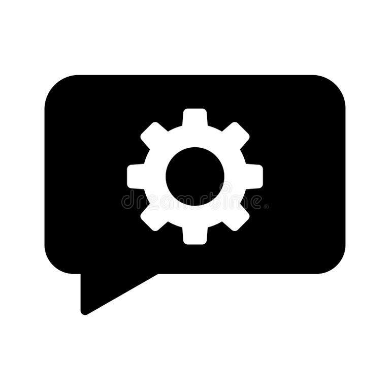 Bubble Setting Glyph Flat Vector Icon Stock Vector - Illustration of ...