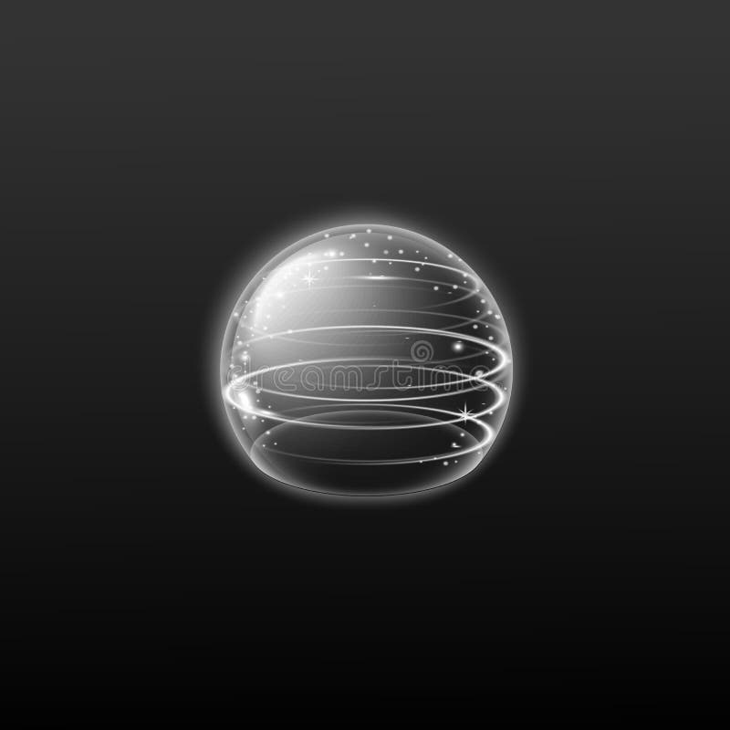 Bubble Shield or Energy Field Sphere, Realistic Vector Illustration ...