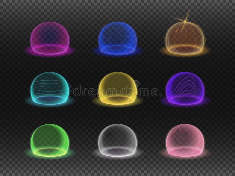 Bubble shields, protection stock vector. Illustration of background ...