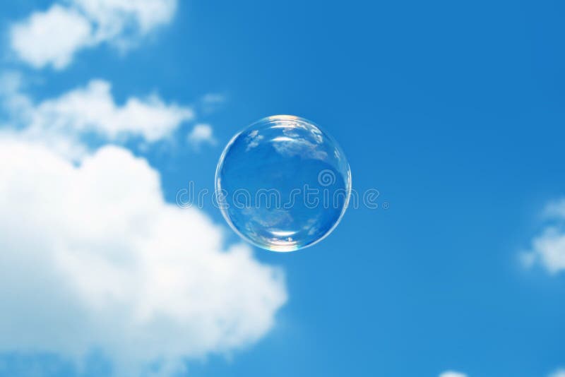 Bubble at the sky stock photo. Image of sphere, colorful - 7829446