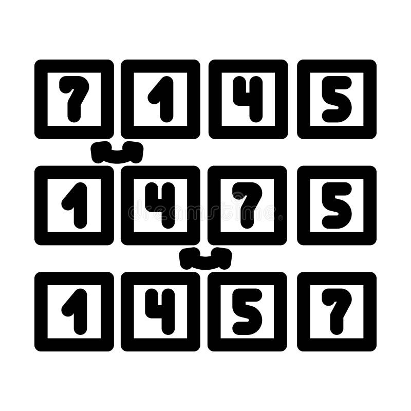 Bubble Sort Algorithm Line Icon Vector Illustration Stock Vector ...