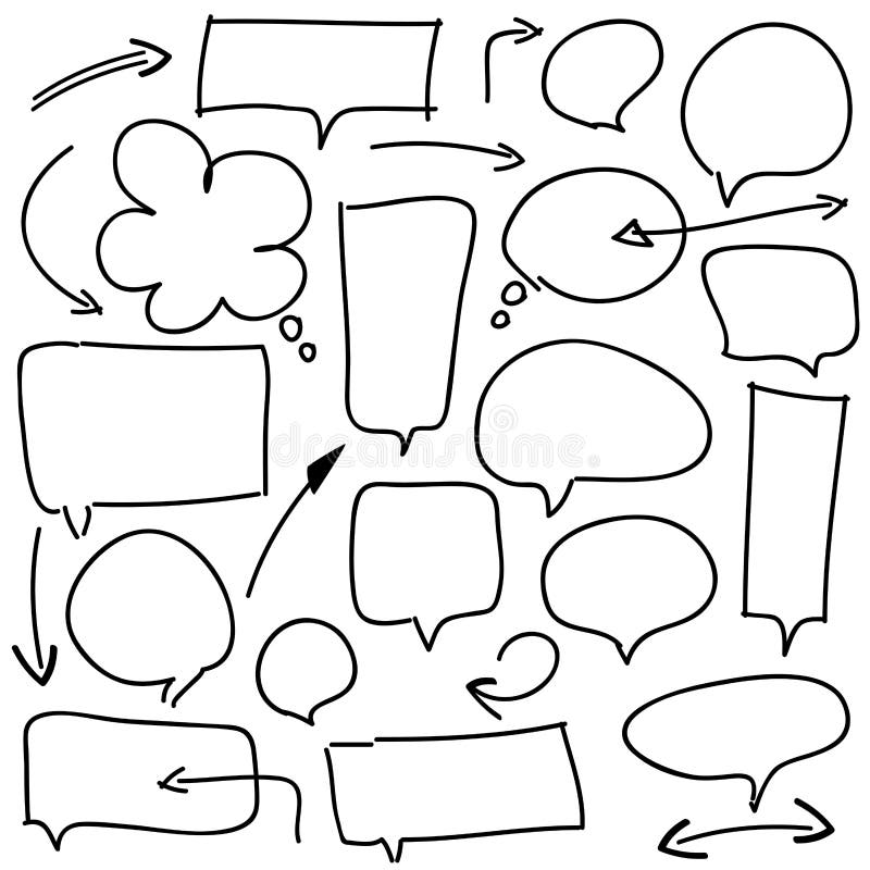 Bubble Speech and Arrows on White Stock Vector - Illustration of ...