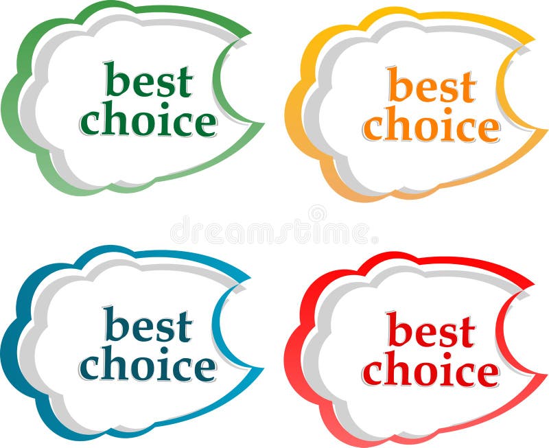 Best Choice Buttons. Circle Eps10 Vector. Stock Vector - Illustration ...